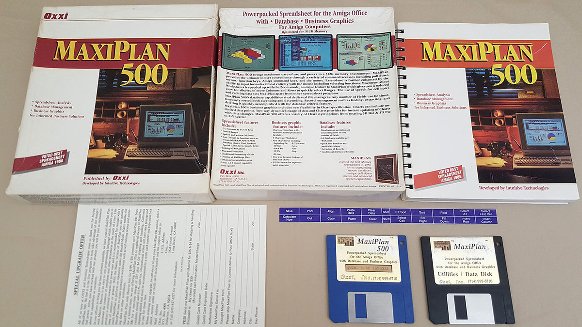 MaxiPlan 500 Spreadsheet v1.9 - 1988 OXXI Inc. for Commodore Amiga – My Amiga Shop