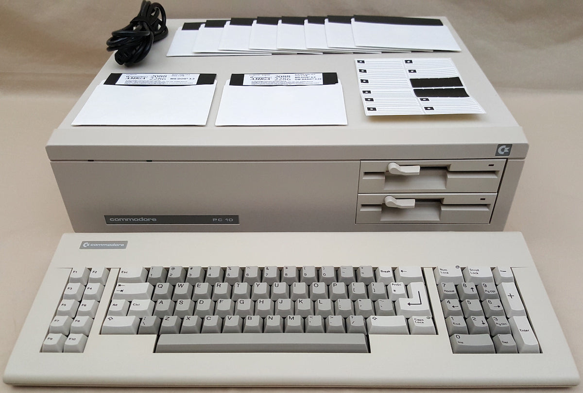 Commodore PC 10 IBM XT 8088 Desktop Computer w/Keyboard 640kb DOS 3.3 ...