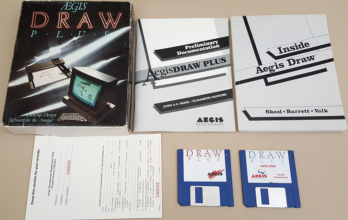 Aegis Draw Plus v2.0 ©1986 Aegis Development Inc. for Commodore Amiga ...