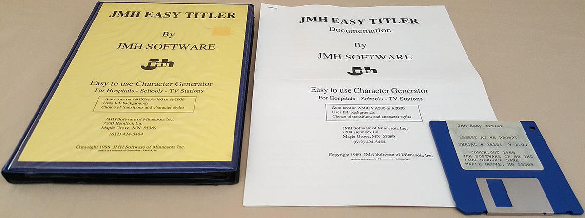 JMH Easy Titler v1.01 - 1988 JMH Software for Commodore Amiga – My ...