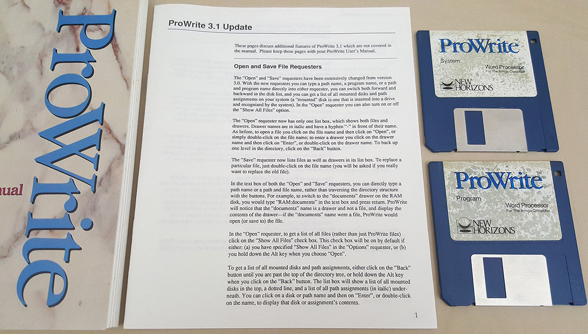 ProWrite v3.1.1 Word Processor - 1990 New Horizons Software for Commod ...