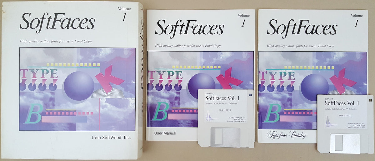 SoftFaces Volume 1 - 1992 SoftWood 25 Outline Fonts for Commodore Amig ...